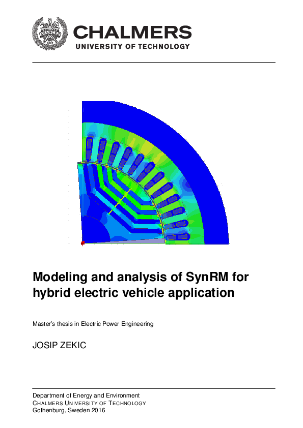 (PDF) Modeling and analysis of SynRM for hybrid electric vehicle ...
