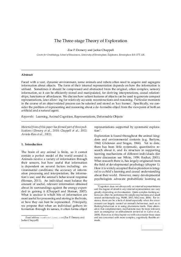 (PDF) The Three-stage Theory of Exploration