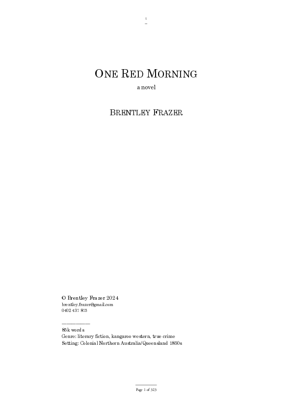 (PDF) One Red Morning [complete MS]