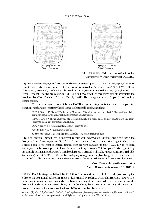 (PDF) 2025 -- The Old Assyrian letter KBo 71 140