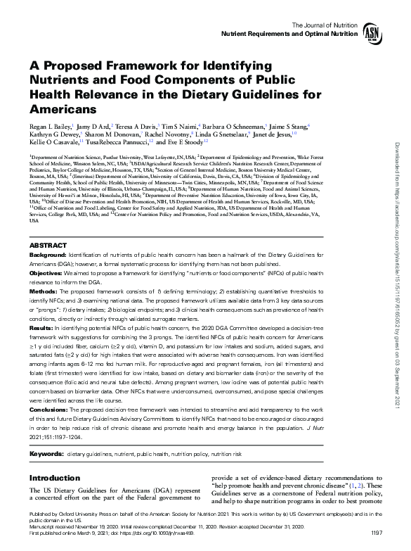 (PDF) A Proposed Framework for Identifying Nutrients and Food ...