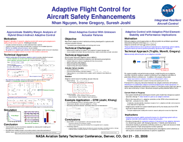 (PDF) Adaptive Flight Control for Aircraft Safety Enhancements