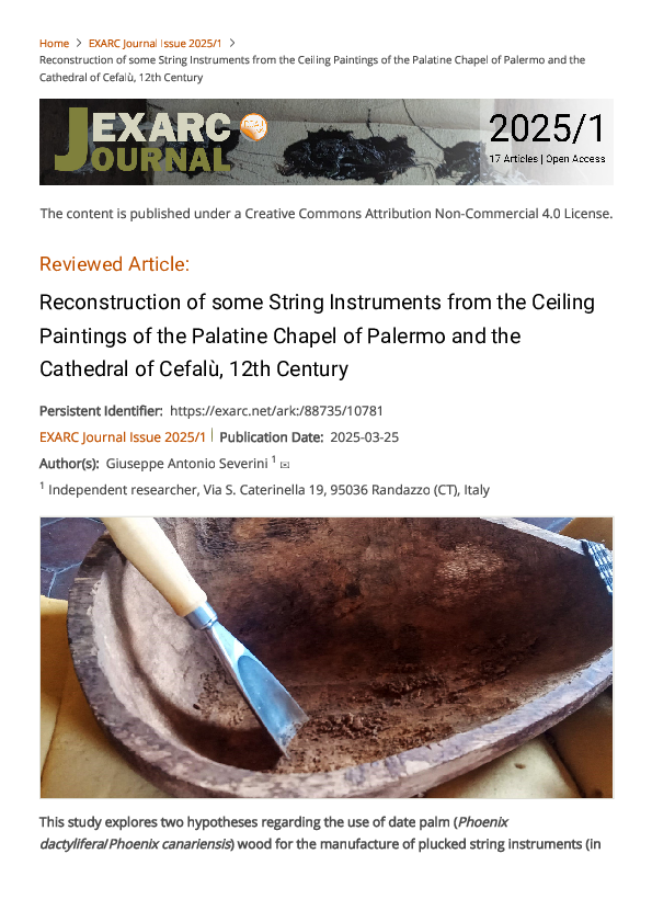 (PDF) Reconstruction of some String Instruments from the Ceiling ...