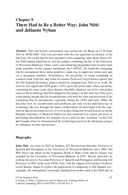 (PDF) There Had to Be a Better Way: John Nitti and Julianne Nyhan