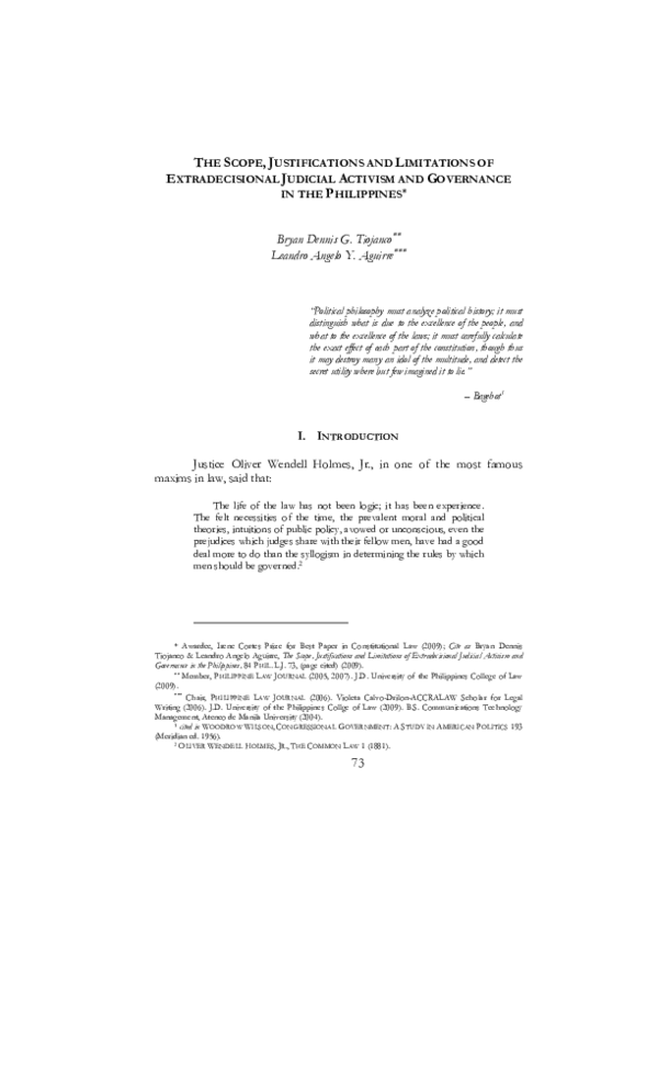(PDF) The Scope, Justification and Limitations of Extradecisional ...