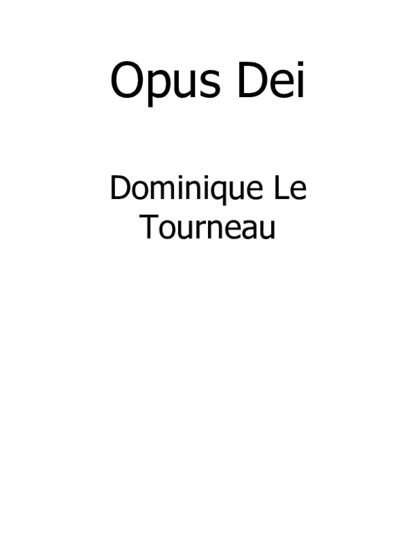 (PDF) Opus Dei
