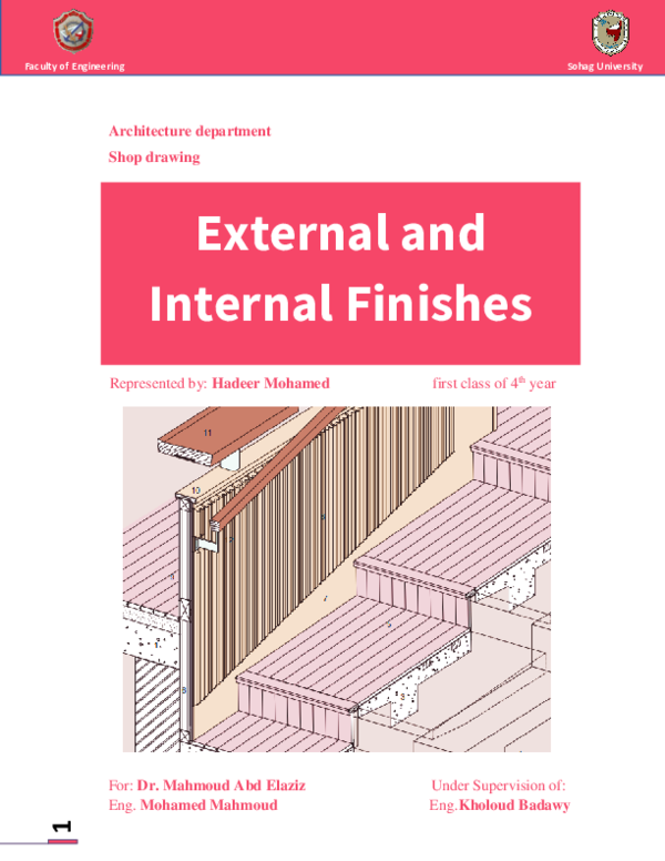 (PDF) External and Internal Finishes in Architecture