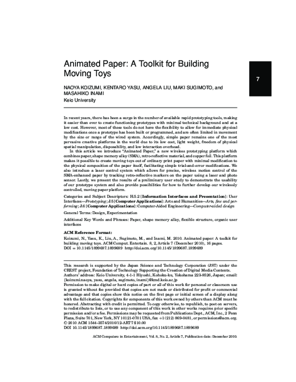 (PDF) Animated paper