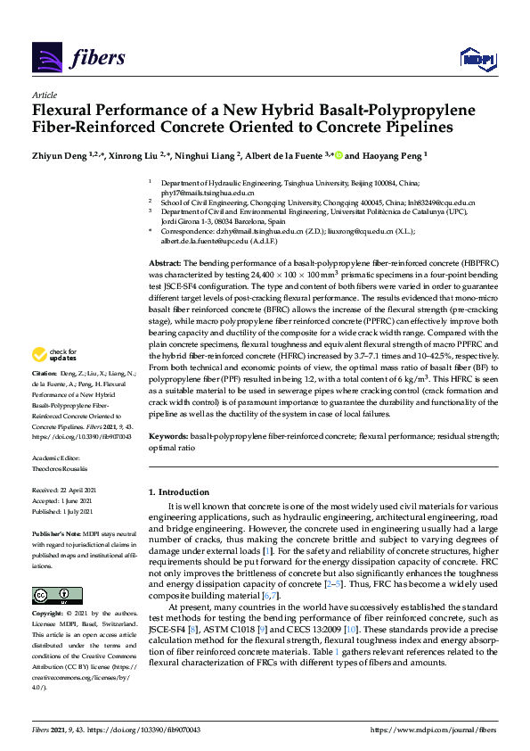 (PDF) Flexural Performance of a New Hybrid Basalt-Polypropylene Fiber ...