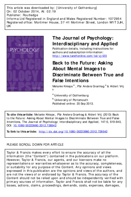 (PDF) Back to the Future: Asking About Mental Images to Discriminate ...
