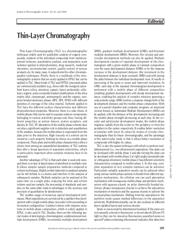 (PDF) Thin-Layer Chromatography