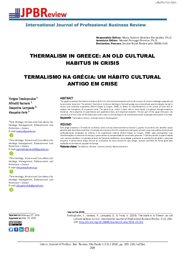 (PDF) Thermalism in Greece : An Old Cultural Habitus in Crisis ...