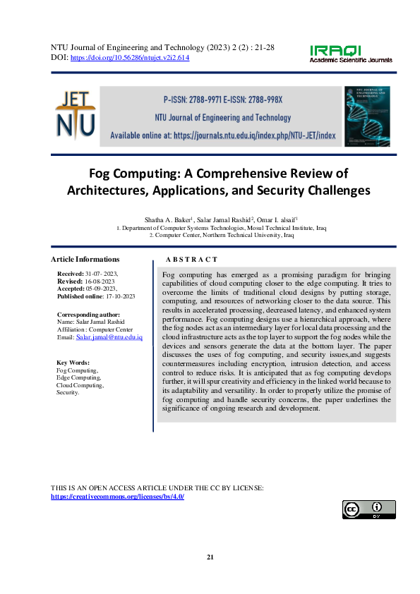 (PDF) Fog Computing: A Comprehensive Review of Architectures ...