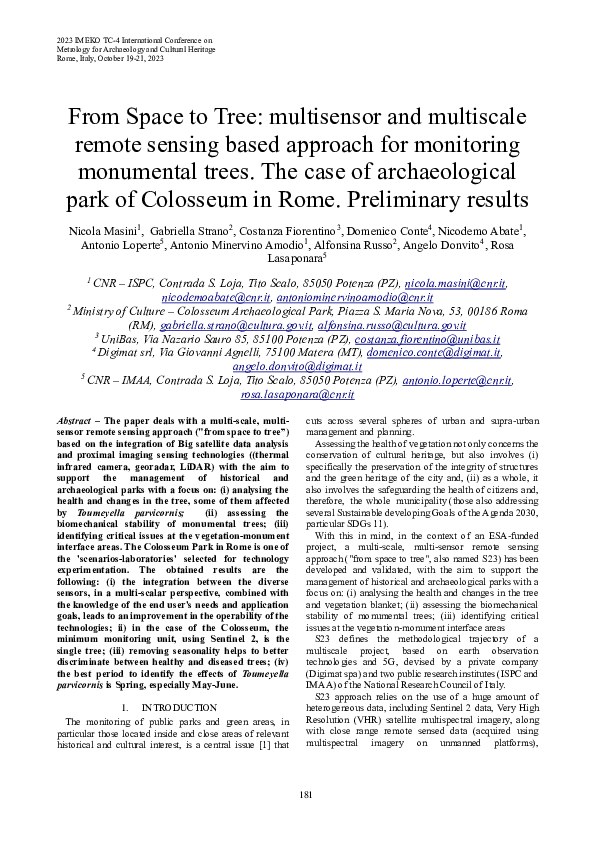 (PDF) From Space to Tree: multisensor and multiscale remote sensing based approach for ...