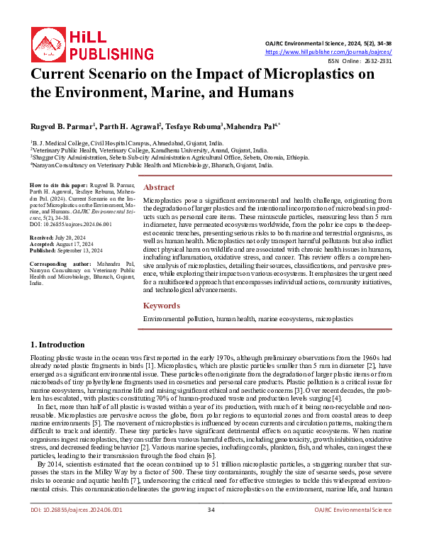 (PDF) Current Scenario on the Impact of Microplastics on the ...