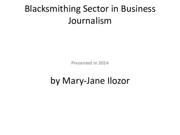 (PDF) Presentation on Business Journalism