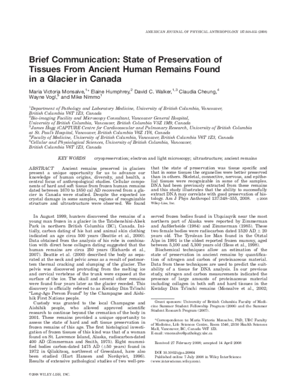 (PDF) Brief communication: State of preservation of tissues from ...