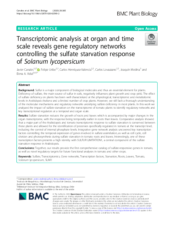 (PDF) Transcriptomic Analysis at Organ and Time Scale Reveals Gene Regulatory Networks ...