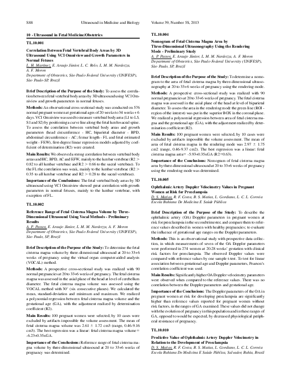 (PDF) Correlation Between Fetal Vertebral Body Areas by 3D Ultrasound Using VCI Omniview and ...