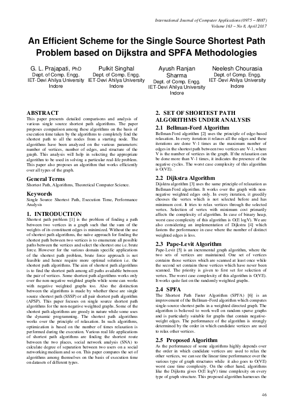 (PDF) An Efficient Scheme for the Single Source Shortest Path Problem ...