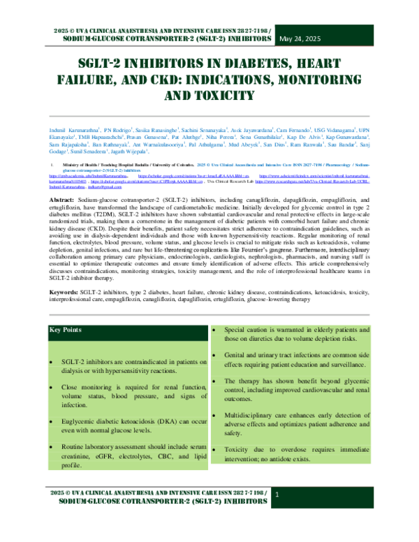 (PDF) SGLT-2 Inhibitors in Diabetes, Heart Failure, and CKD indications ...