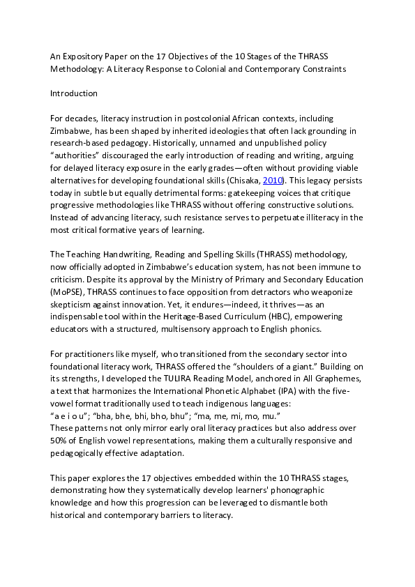(PDF) An Expository Paper on the 17 Objectives of the 10 Stages of the ...