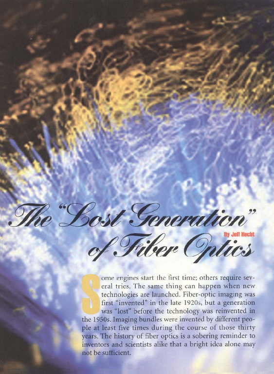 (PDF) The “Lost Generation” of Fiber Optics