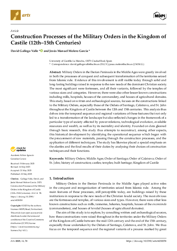 (PDF) Construction Processes of the Military Orders in the Kingdom of ...