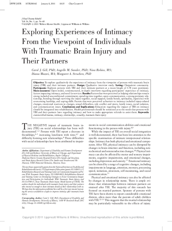 (PDF) Exploring Experiences of Intimacy From the Viewpoint of ...