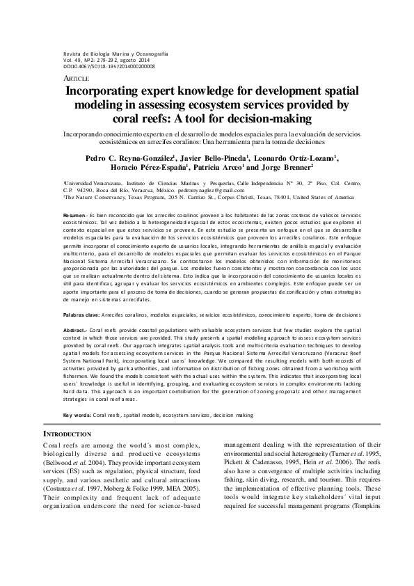 (PDF) Incorporating expert knowledge for development spatial modeling in assessing ecosystem ...