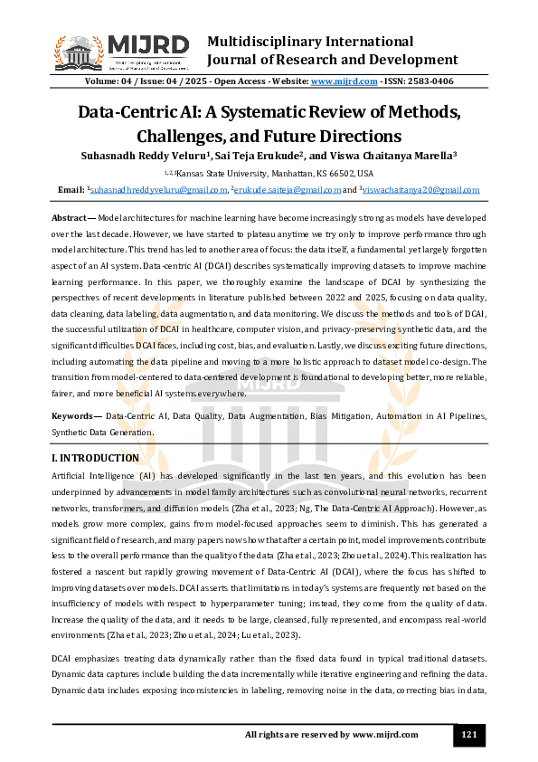(PDF) Data-Centric AI: A Systematic Review of Methods, Challenges, and ...