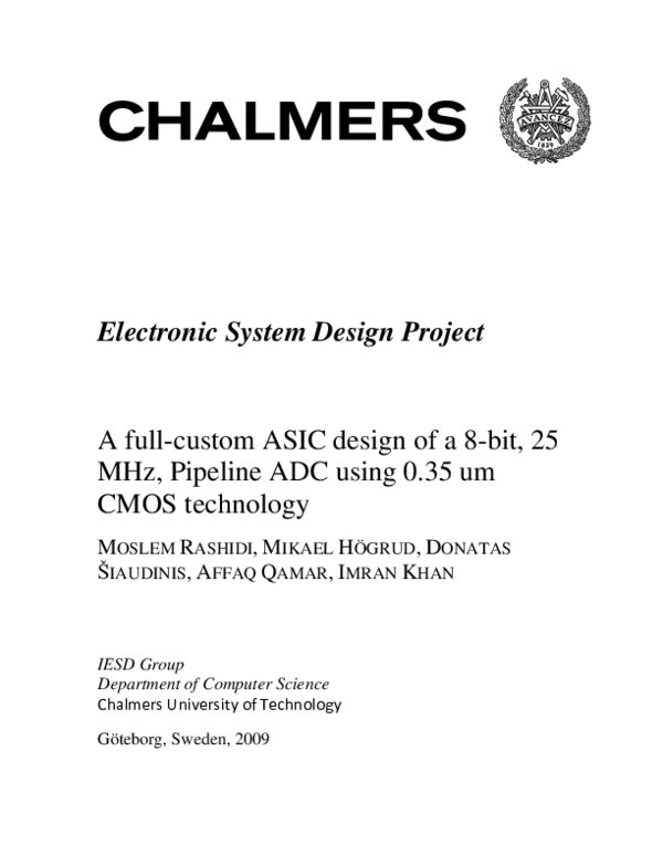 (PDF) A full-custom ASIC design of a 8-bit, 25 MHz, Pipeline ADC using ...