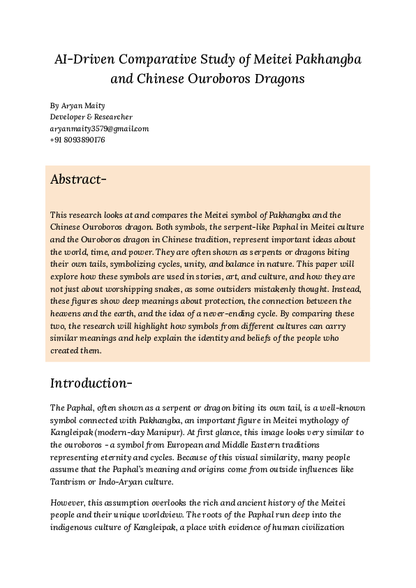 (PDF) AI-Driven Comparative Study of Meitei Pakhangba and Chinese ...