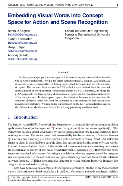 (PDF) Embedding Visual Words into Concept Space for Action and Scene Recognition
