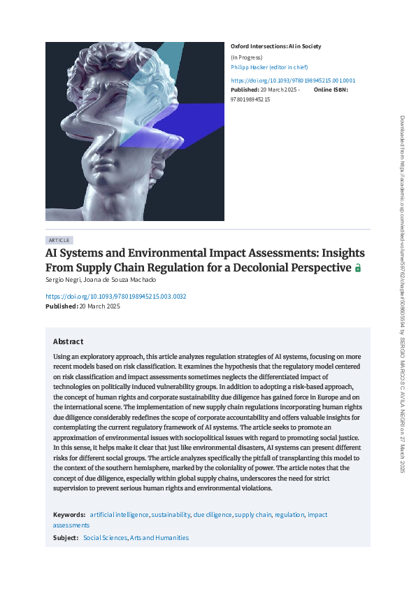 (PDF) AI Systems and Environmental Impact Assessments: Insights From Supply Chain Regulation for ...