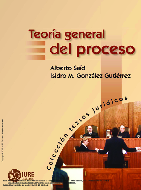(PDF) Teoría general del proceso