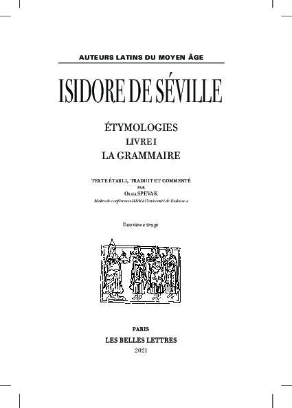 (PDF) Isidore Etymologies 1