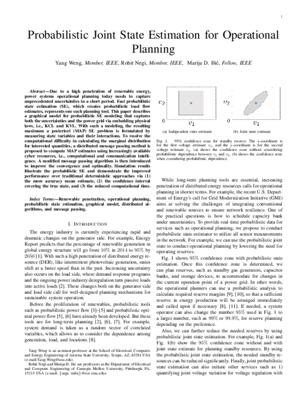 (PDF) Probabilistic Joint State Estimation for Operational Planning
