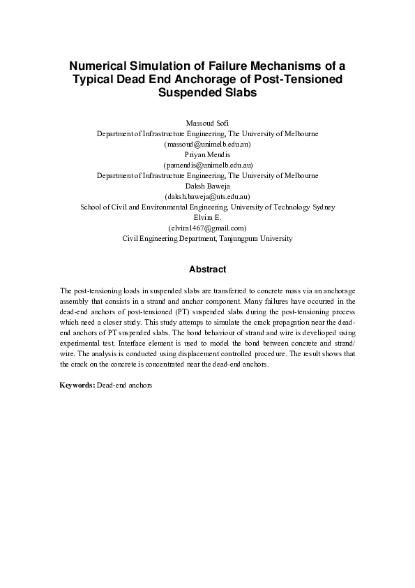 (PDF) Numerical simulation of failure mechanisms of a typical dead end ...