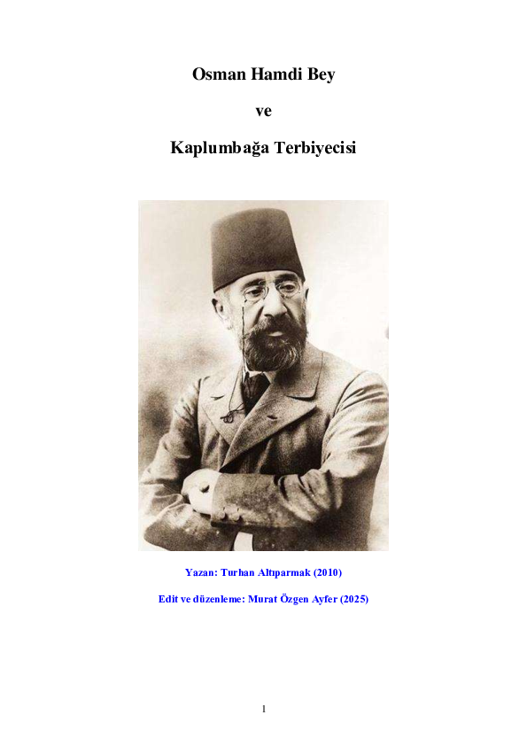 (PDF) Osman Hamdi Bey ve Kaplumbağa Terbiyecisi