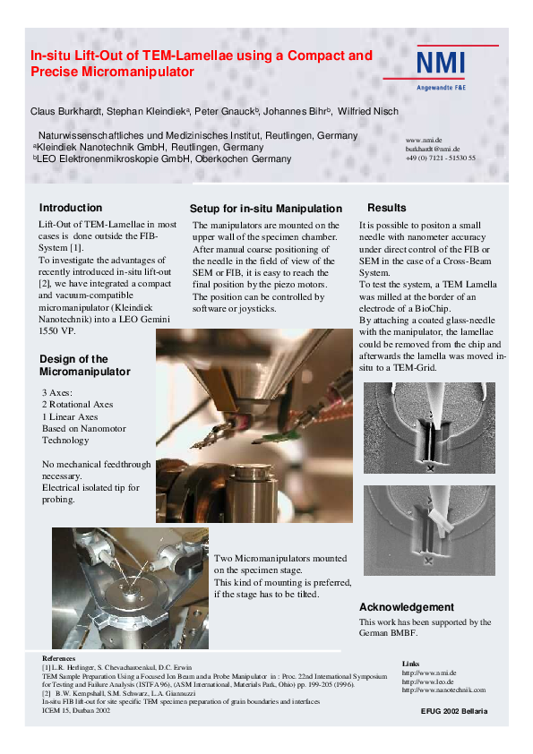 (PDF) In-situ Lift-Out of TEM-Lamellae using a Compact and Precise ...