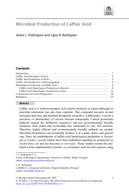 (PDF) Microbial Production of Caffeic Acid