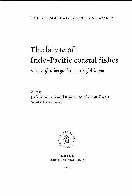 (PDF) The larvae of Indo-Pacific coastal fishes: an identification ...