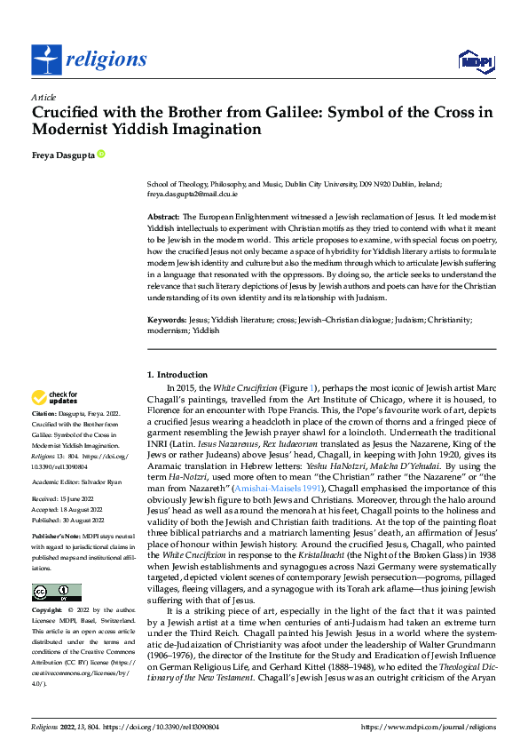 (PDF) Crucified with the Brother from Galilee: Symbol of the Cross in ...