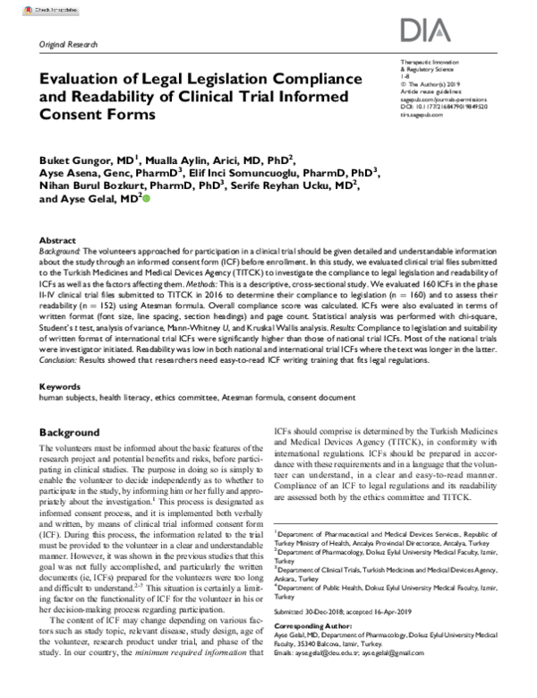 (PDF) Evaluation of Legal Legislation Compliance and Readability of ...