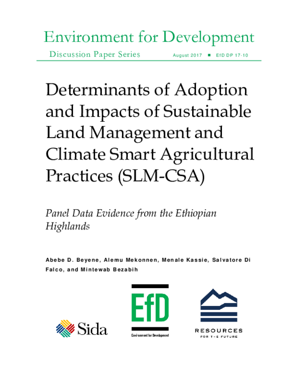 (PDF) Determinants of Adoption and Impacts of Sustainable Land ...