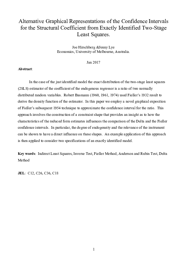 (PDF) Alternative Graphical Representations of the Confidence Intervals ...
