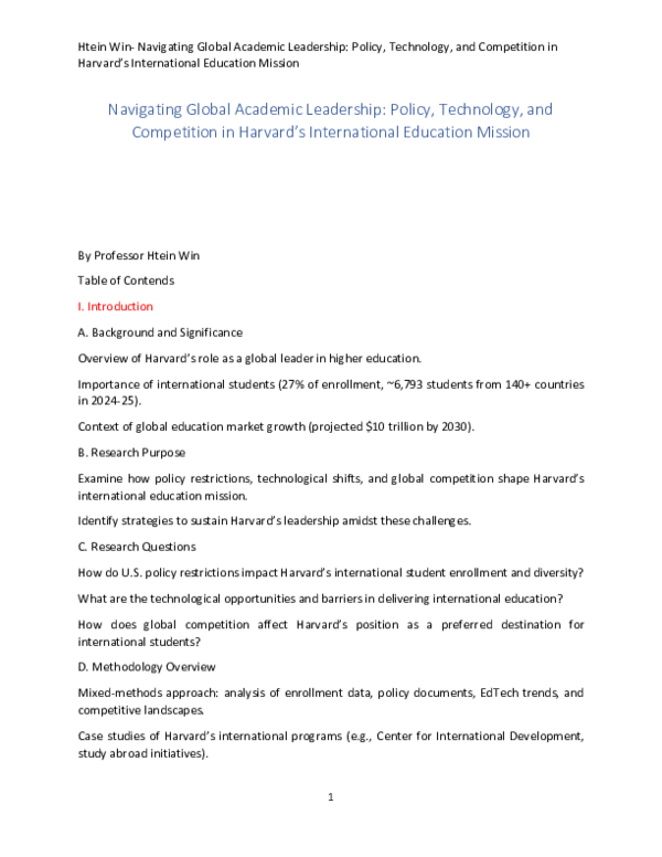 (PDF) Navigating Global Academic Leadership: Policy, Technology, and ...