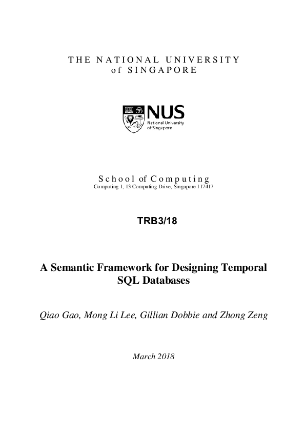 (PDF) A Semantic Framework for Designing Temporal SQL Databases