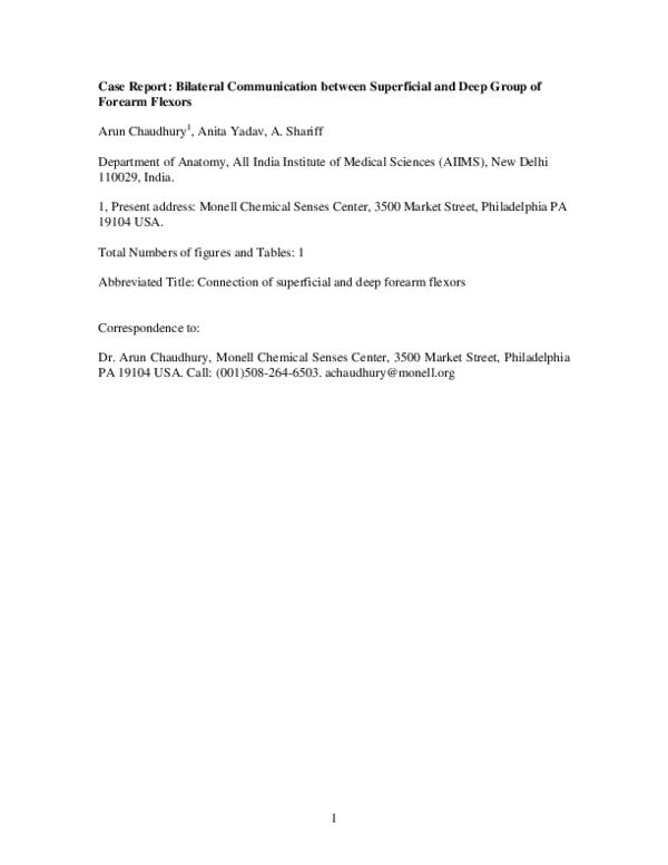 (PDF) Case Report : Bilateral Communication between Superficial and ...